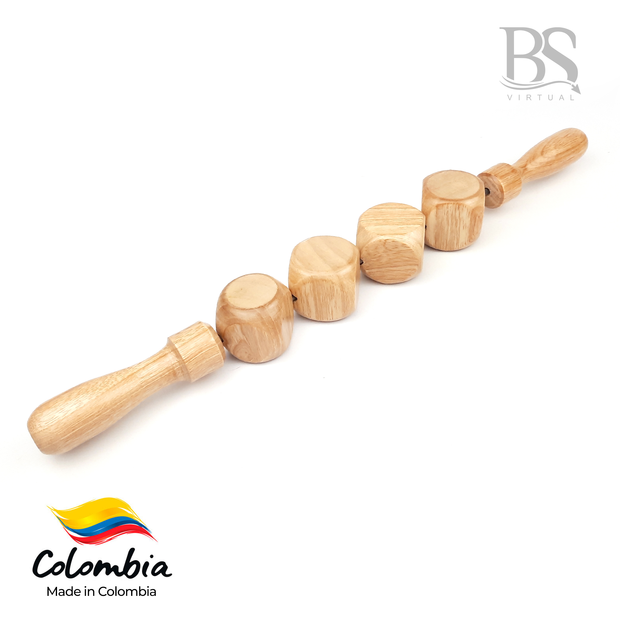 Wooden Cubes Massage Roller - Beauty Spa Virtual